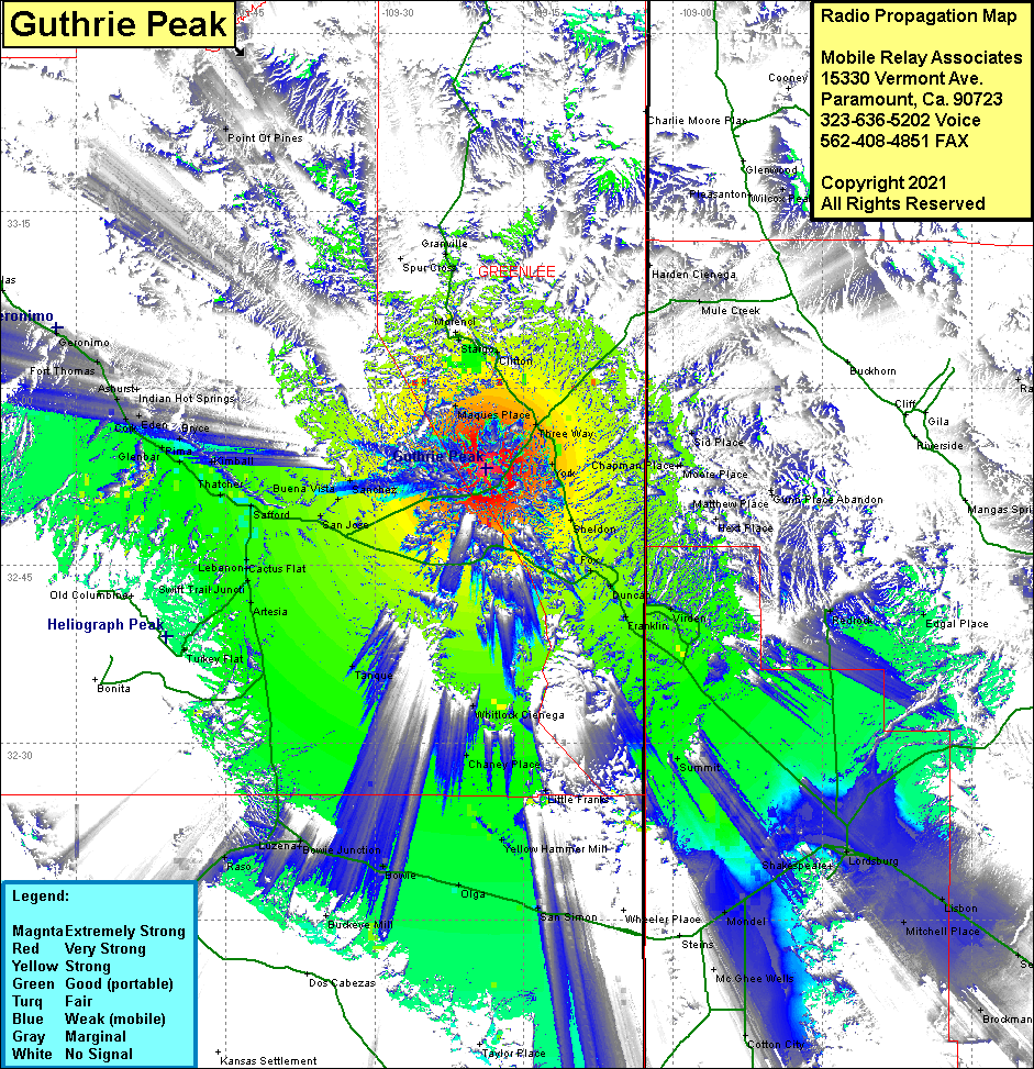 Radio Tower Site - Guthrie Peak, Guthrie, Greenlee County, Arizona - MRA