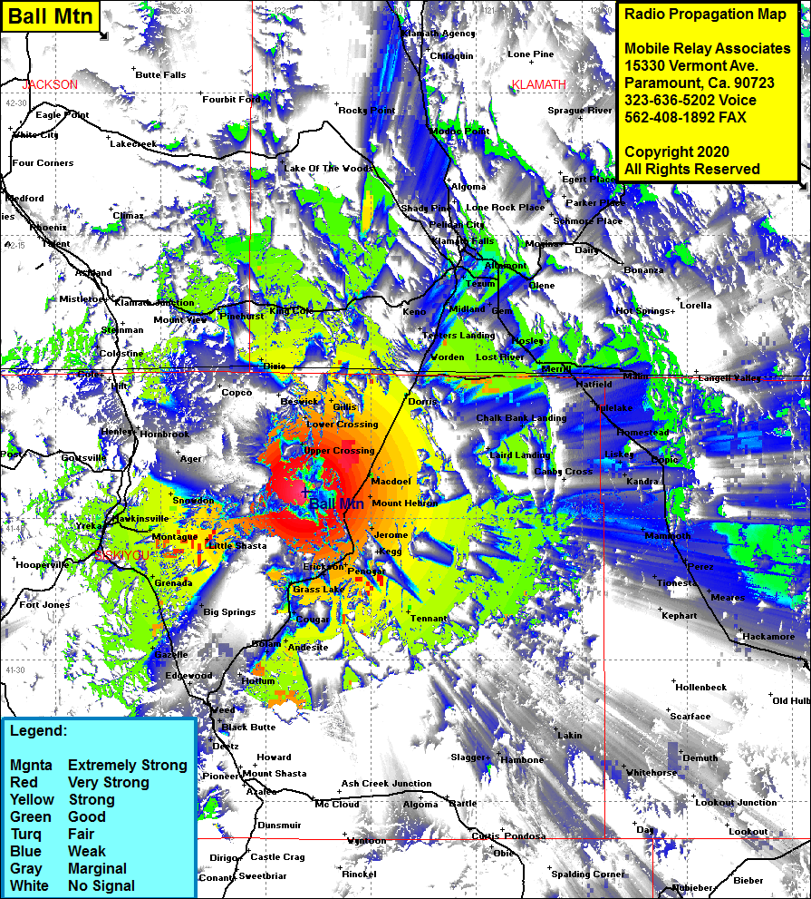 Radio Tower Site - Ball Mtn, Mt Hebron, Siskiyou County, California - MRA