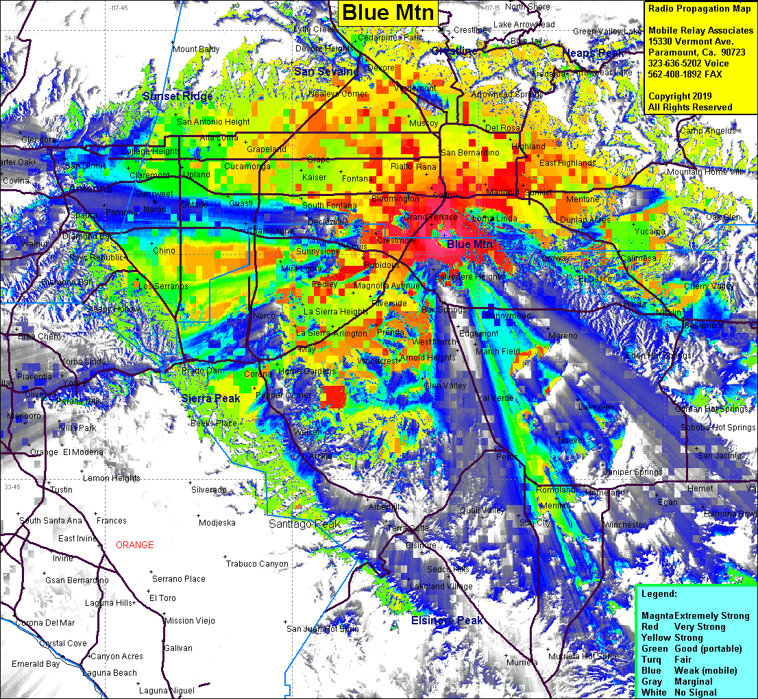Radio Tower Site - Blue Mtn, Grand Terrace, San Bernardino County ...