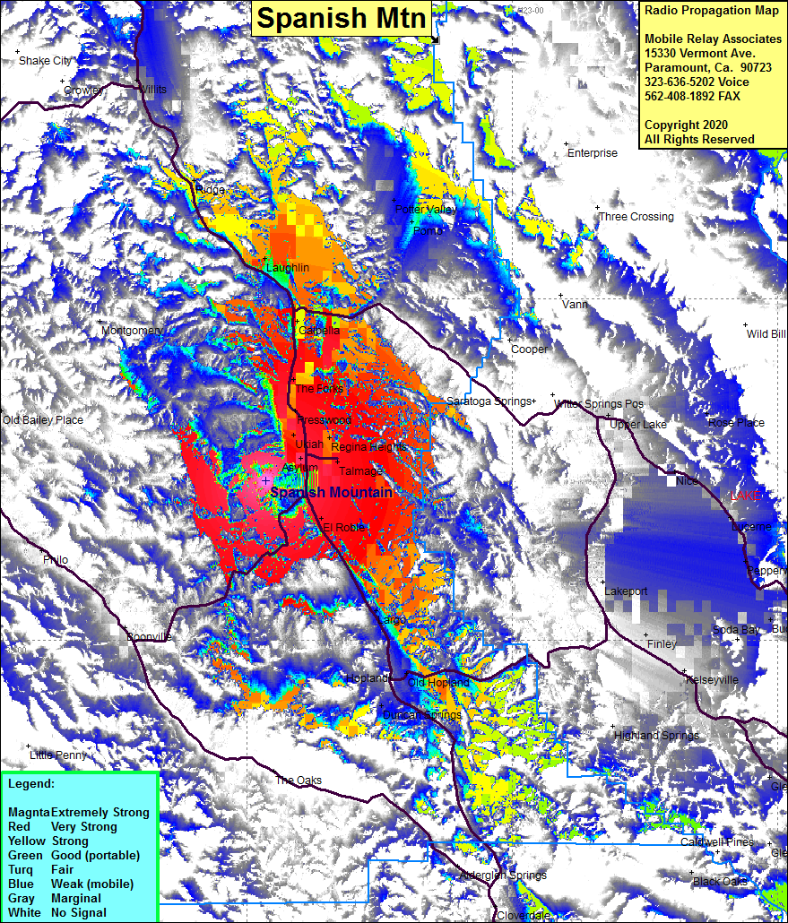Radio Tower Site - Spanish Mtn, Ukiah, Mendocino County, California - MRA