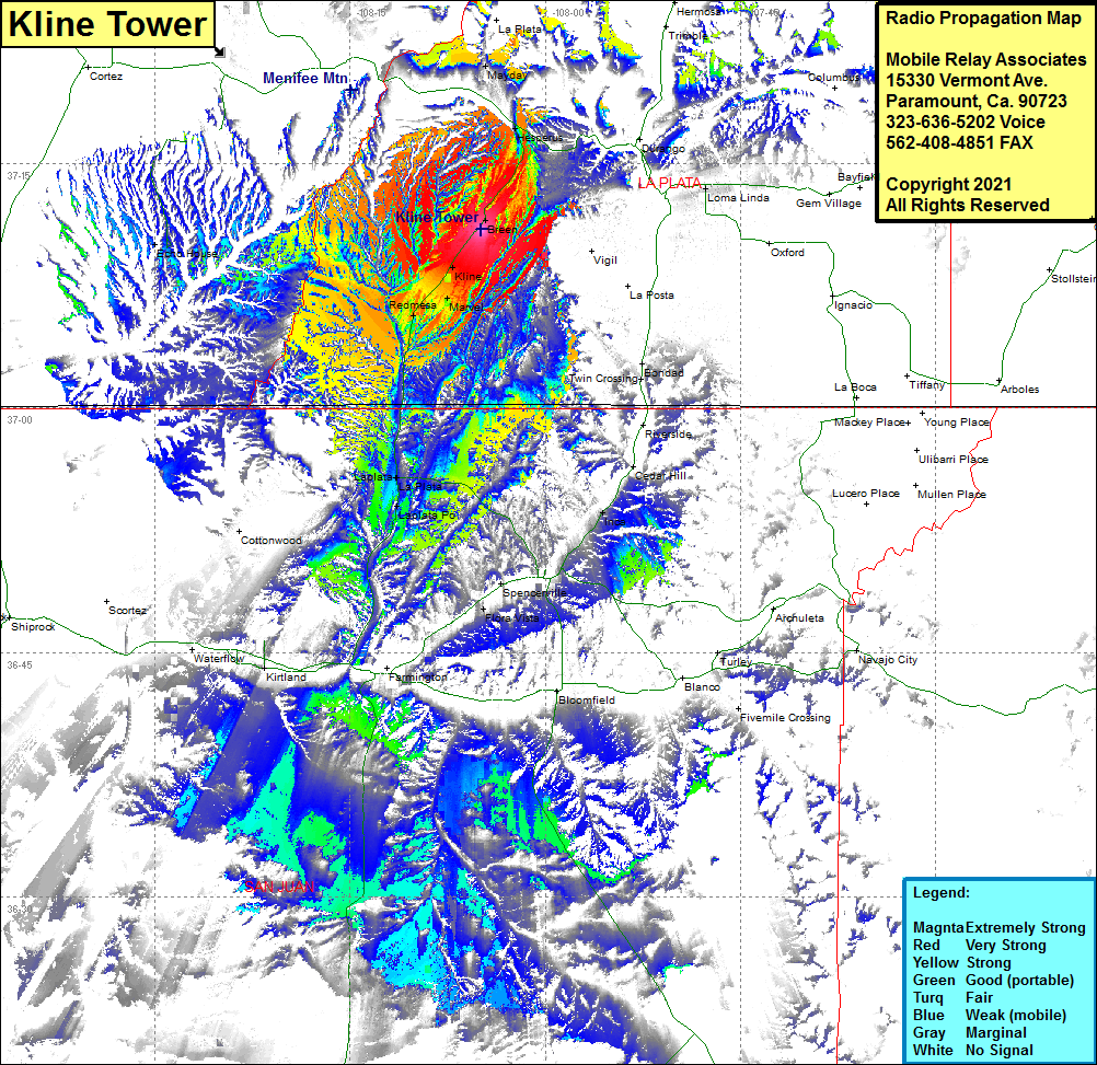 Radio Tower Site - Kline Tower, Kline, La Plata County, Colorado - MRA
