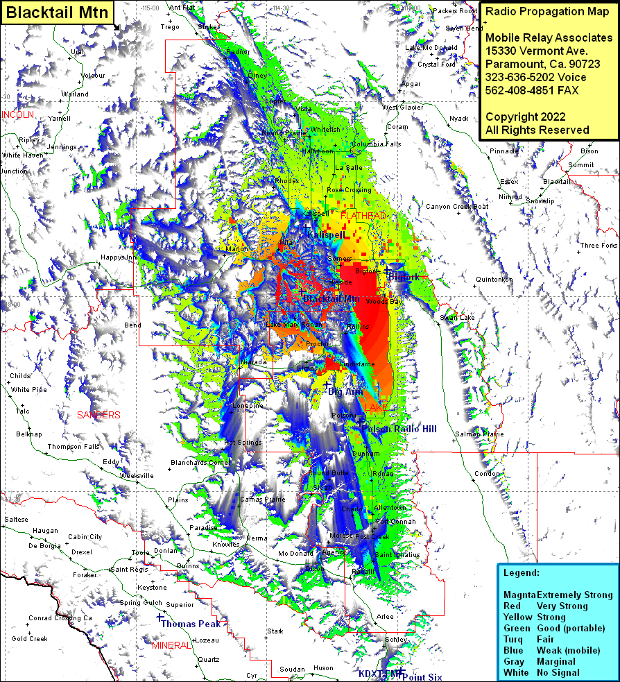Radio Tower Site - Blacktail Mtn, Kalispell, Flathead County, Montana - MRA