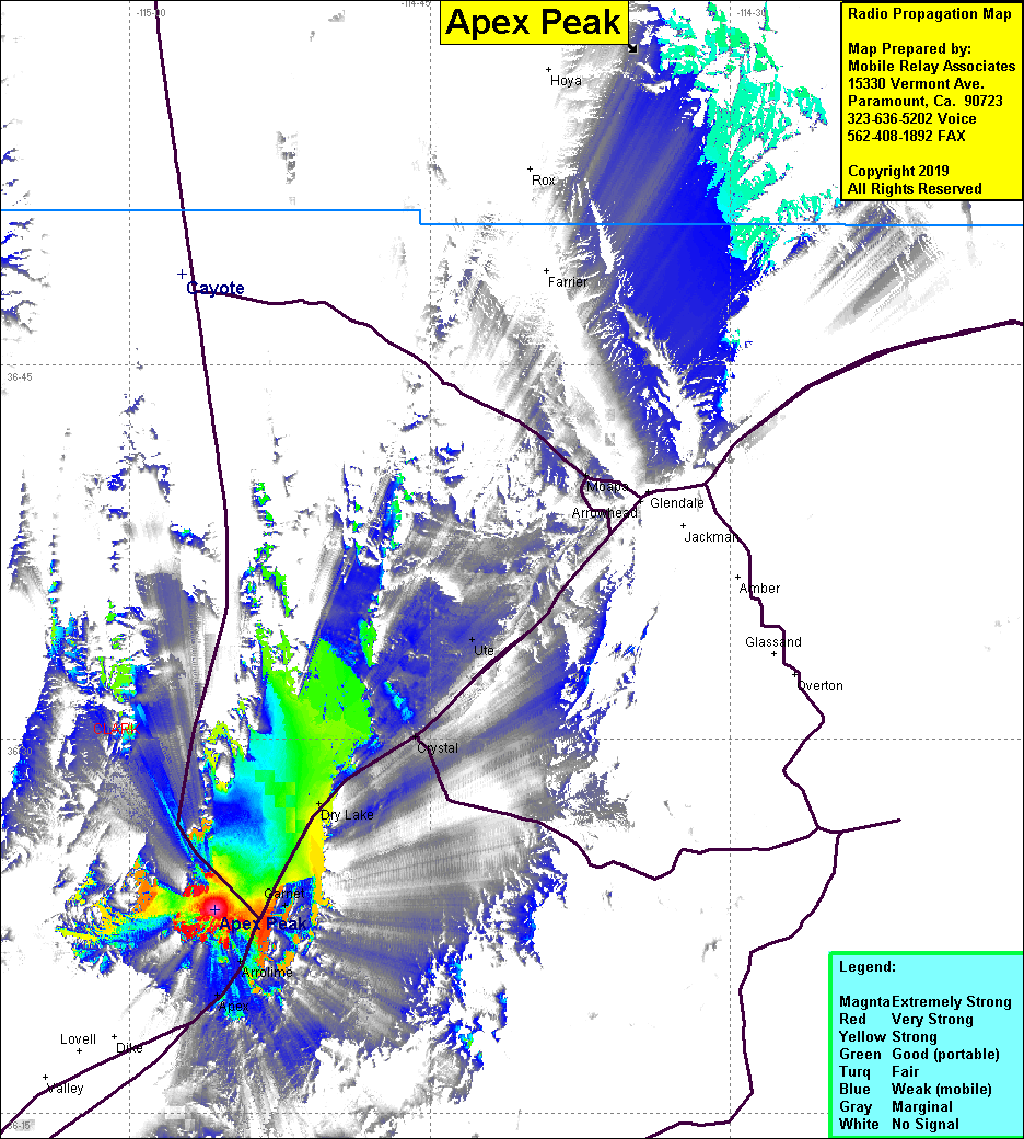Radio Tower Site - Apex Peak, Las Vegas, Clark County, Nevada - MRA
