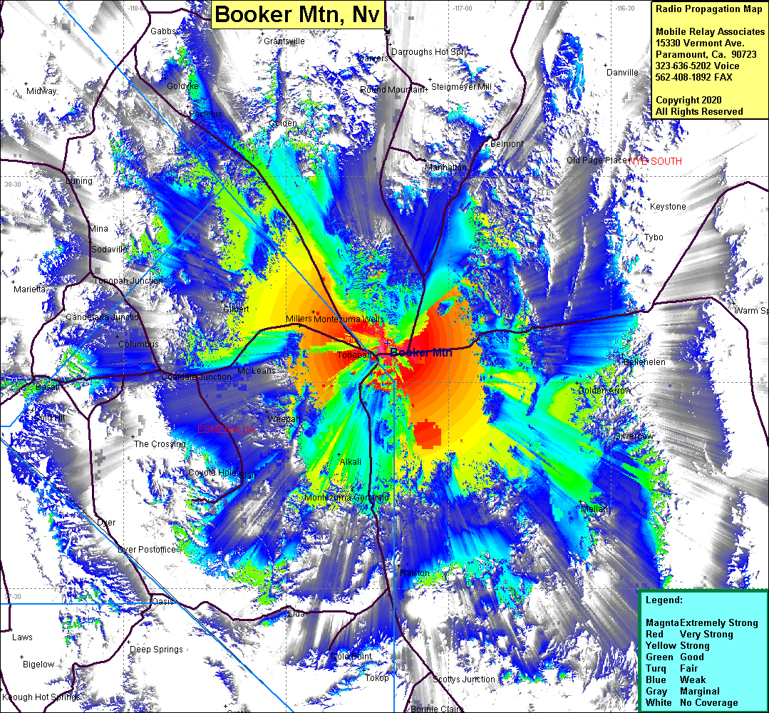 Radio Tower Site - Booker Mtn, Tonopah, Nye County, Nevada - MRA