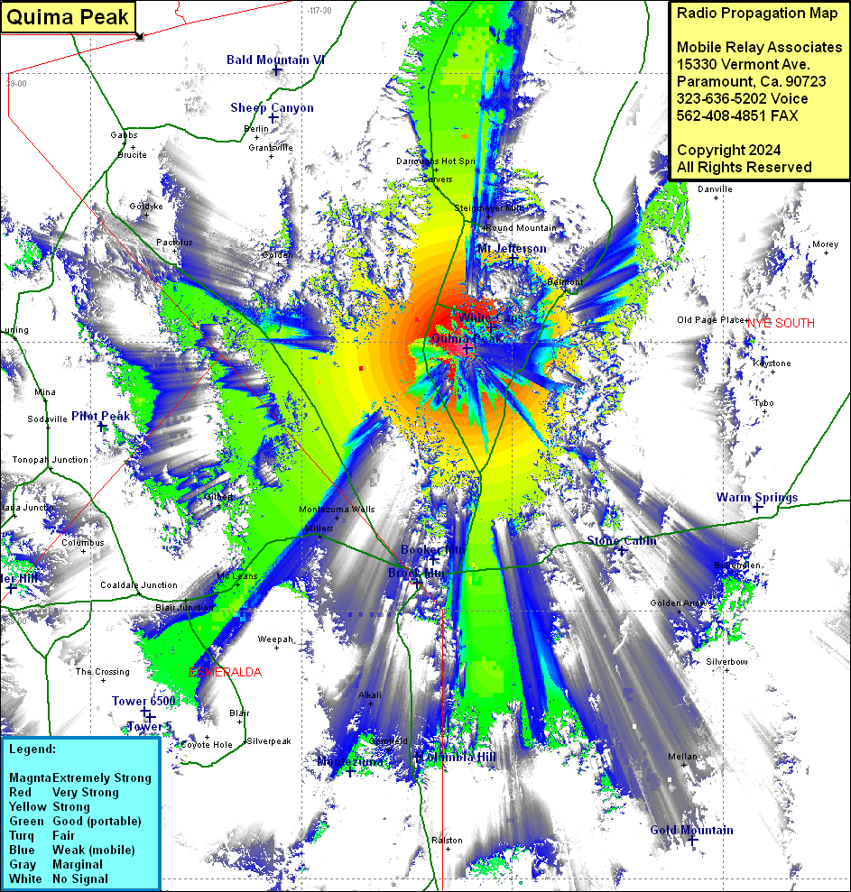 Radio Tower Site - Quima Peak, Manhattan, Nye County, Nevada - MRA