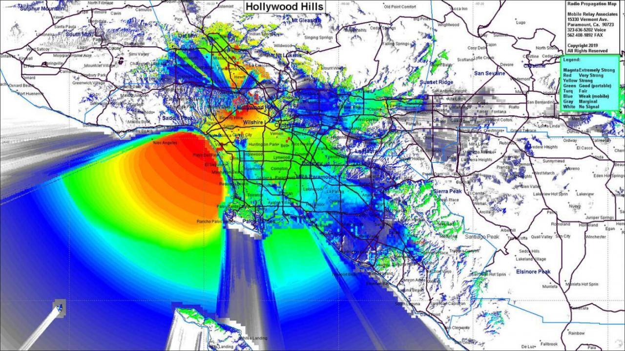 Hollywood Hills - MRA Two Way Radio Site Los Angeles California